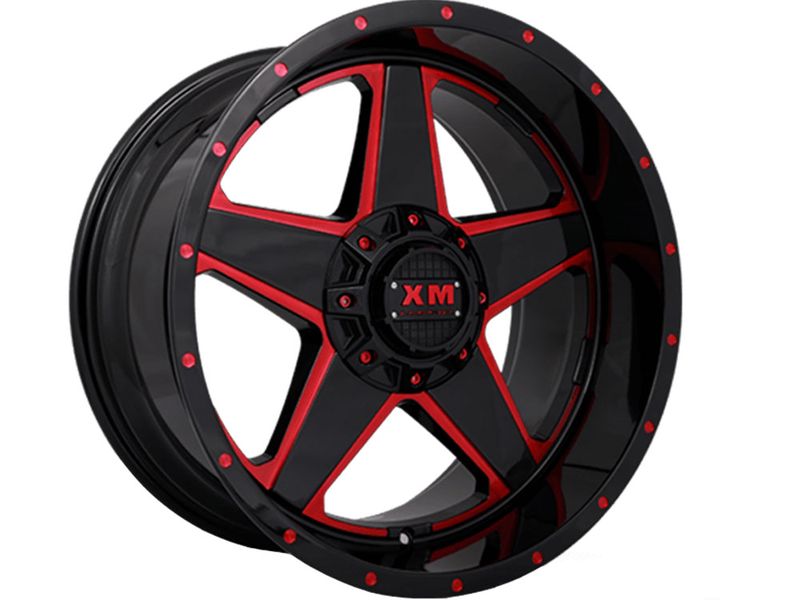 XM Offroad Black & Red XM-315 Wheel XM315201261356139-4487.1GBRM ...