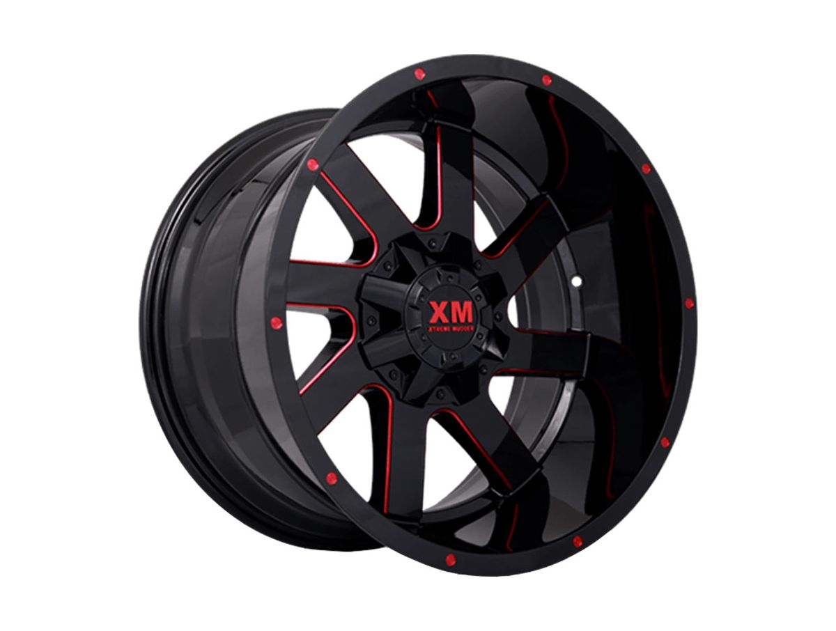 XM Offroad Black & Red XM-322 Wheels | RealTruck