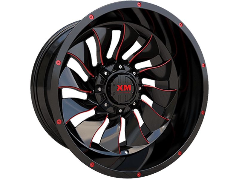 XM Offroad Black & Red XM-329 Wheel XM3292010613561390108GBRM | RealTruck