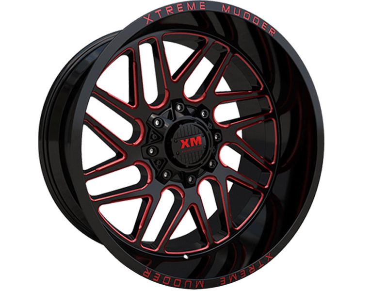 XM Offroad Black & Red XM-339 Wheel XM339201261356139-44106GBRM | RealTruck
