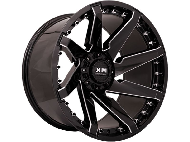 XM Offroad Milled Gloss Black XM-301 Wheel XM301221261356139-44108GBM ...
