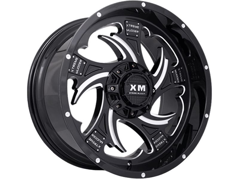 XM Offroad Milled Gloss Black XM-308 Wheels | RealTruck