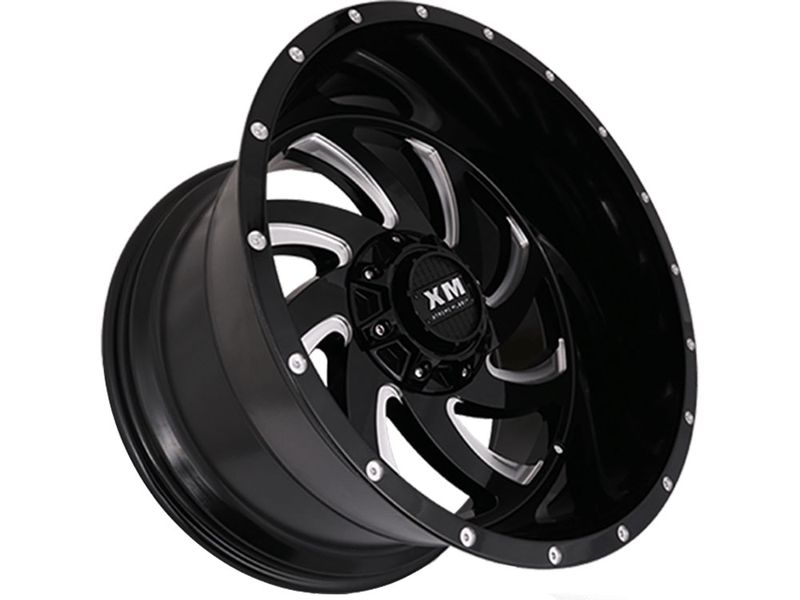 XM Offroad Milled Gloss Black XM-324 Wheels | RealTruck