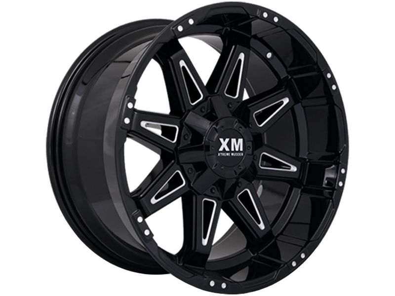 XM Offroad Milled Gloss Black XM-325 Wheels | RealTruck