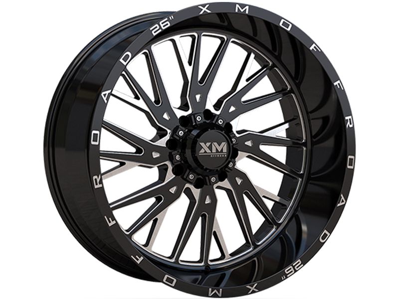 XM Offroad Milled Gloss Black XM-354 Wheels | RealTruck